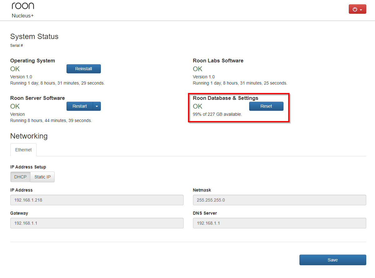 Roon Nucleus+ takes 2 h to start, is not present in the network during this start-up phase (ref ...