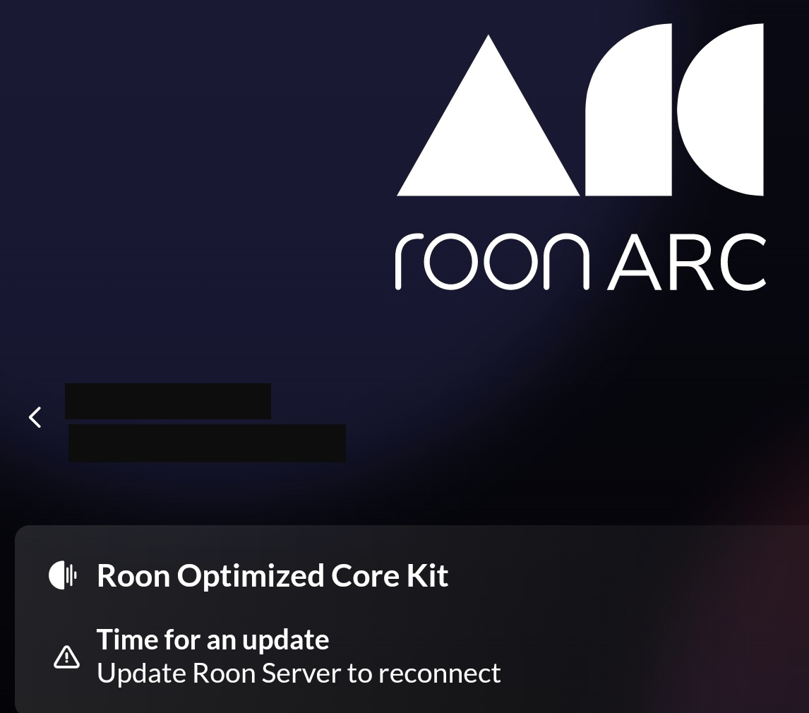 Roon arc update server to reconnect - Support - Roon Labs Community