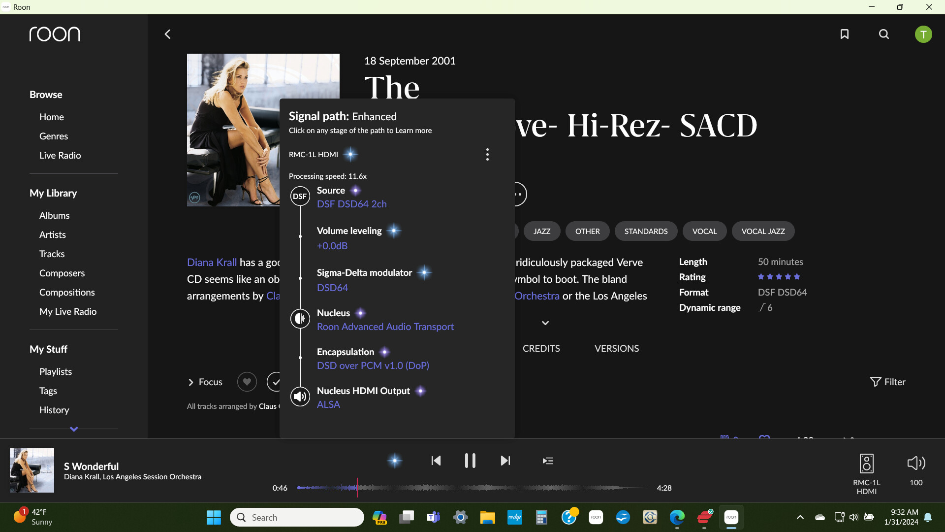 DSD static when device volume is set below 100 - Nucleus Support - Roon ...