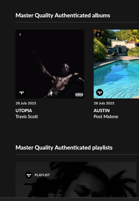 Tidal and mqa in Roon, remove mqa from frontsite - Feature Suggestions - Roon Labs Community